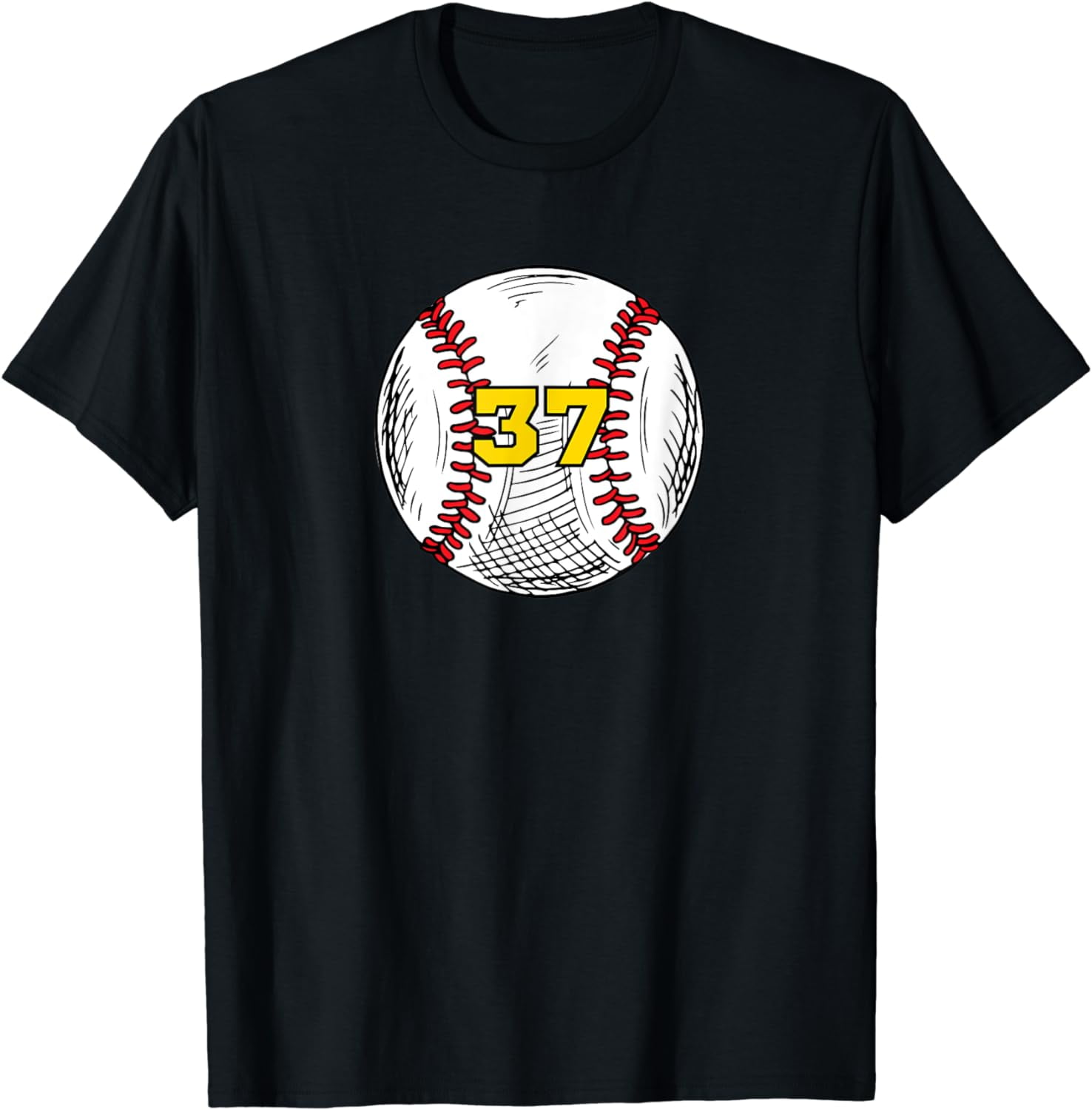 Baseball Jersey Favorite Lucky Number #37 T-Shirt - Walmart.com