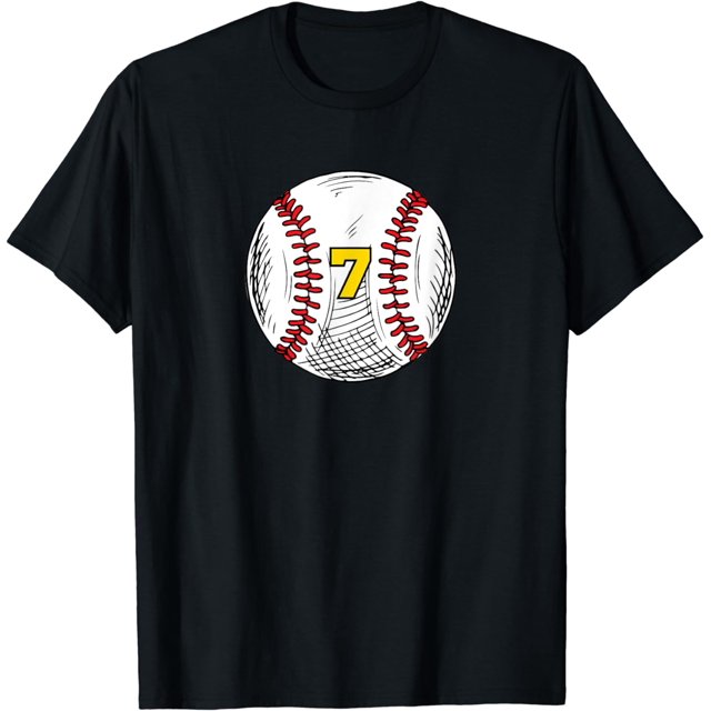 Baseball Jersey Favorite Lucky Number #7 T-Shirt - Walmart.com