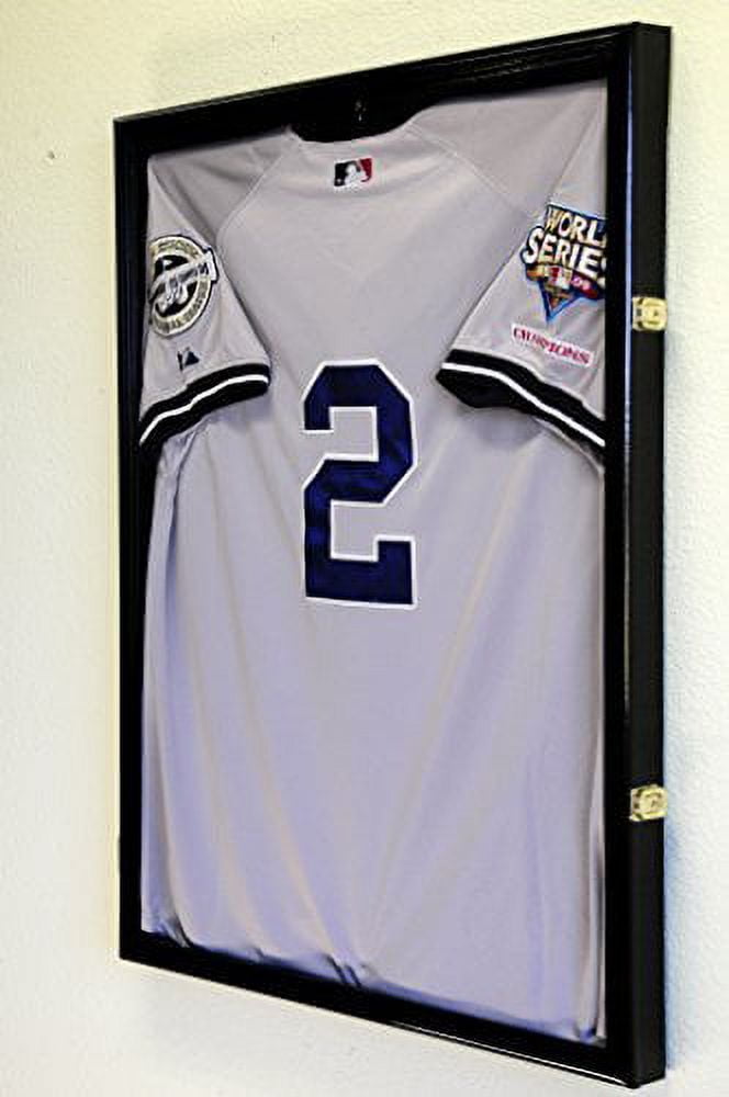 Baseball Jersey Frame Display Case Cabinet w/ 98% UV Protection -Black ...