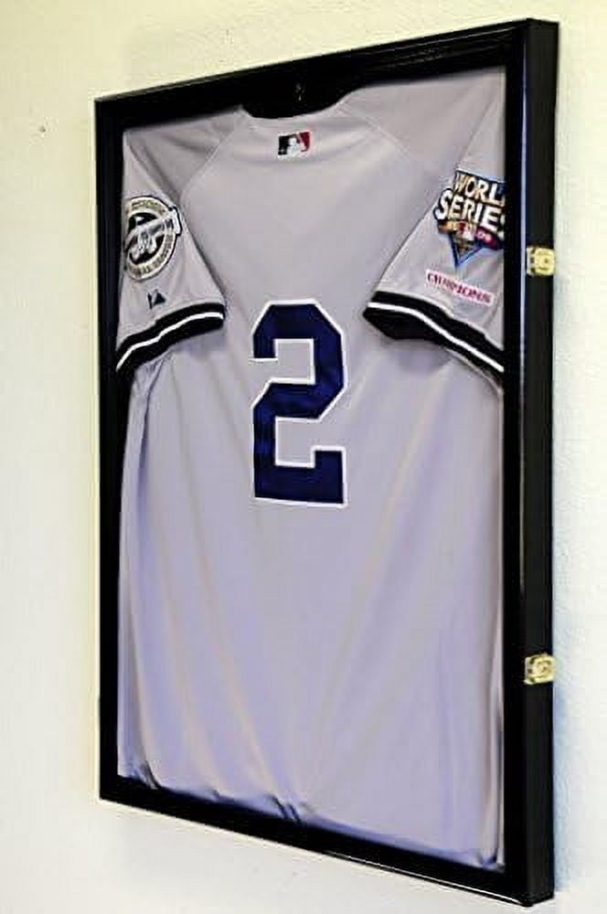 Baseball Jersey Frame Display Case Cabinet w/ 98% UV Protection -Black ...