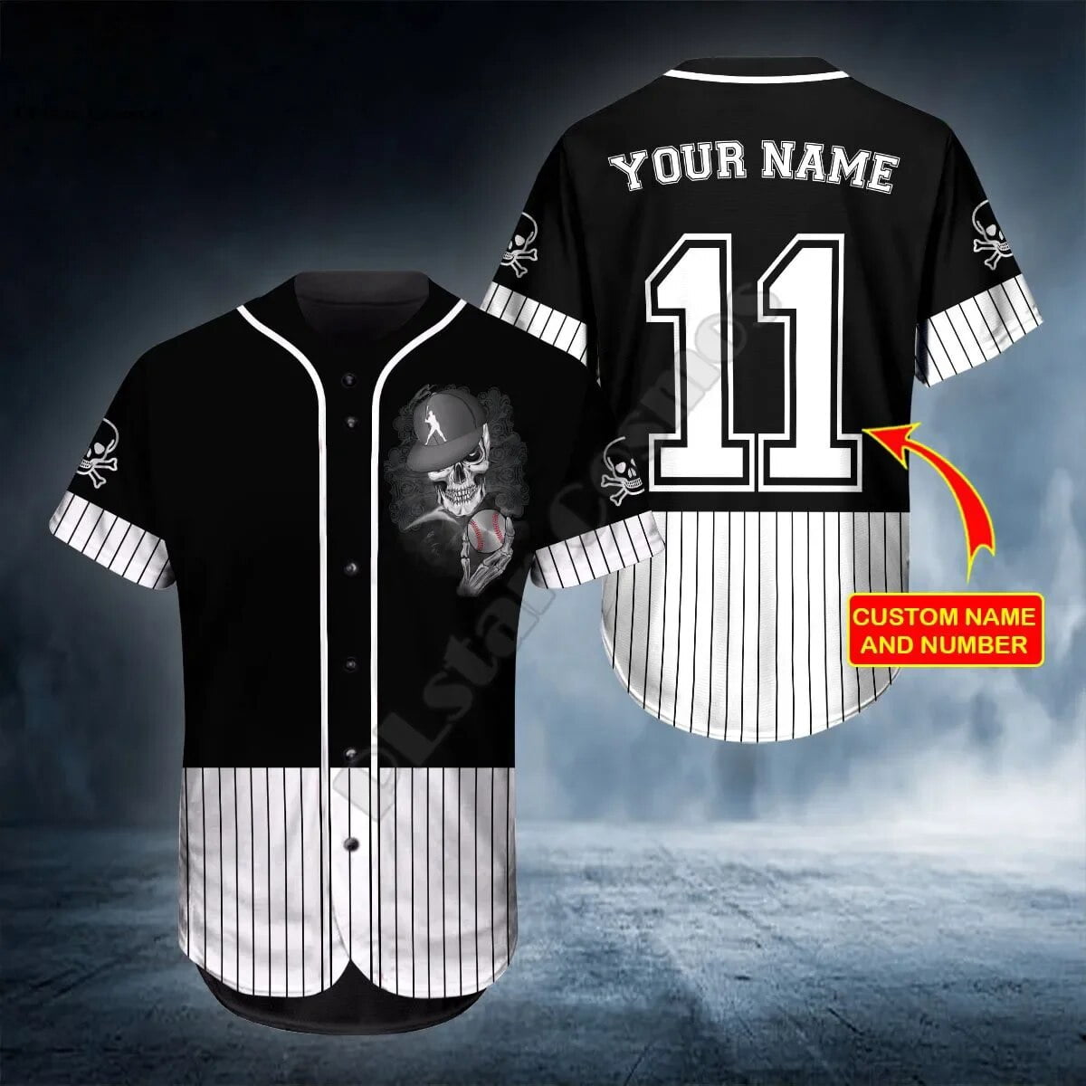 Baseball Jersey Shirt 3d Printed Ghost Hunter Baseball Hand Custom You ...