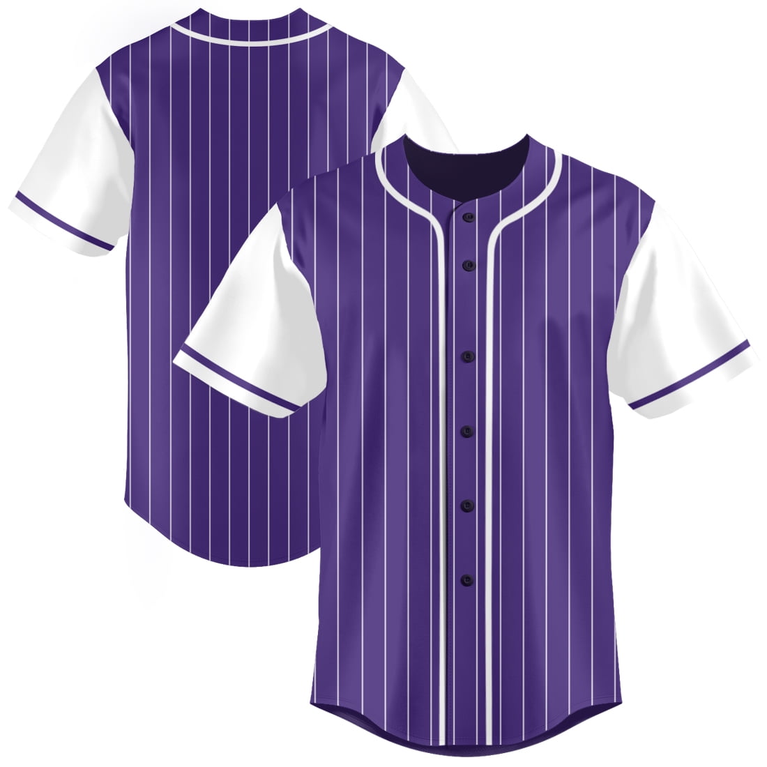 Baseball Jersey Striped Shirt for Men Short Sleeve Button Down Team ...