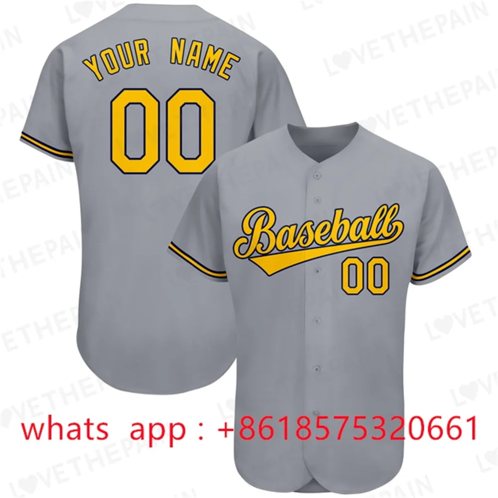 Baseball Jerseys Custom Embroidery Design Name Number Button Cardigan ...