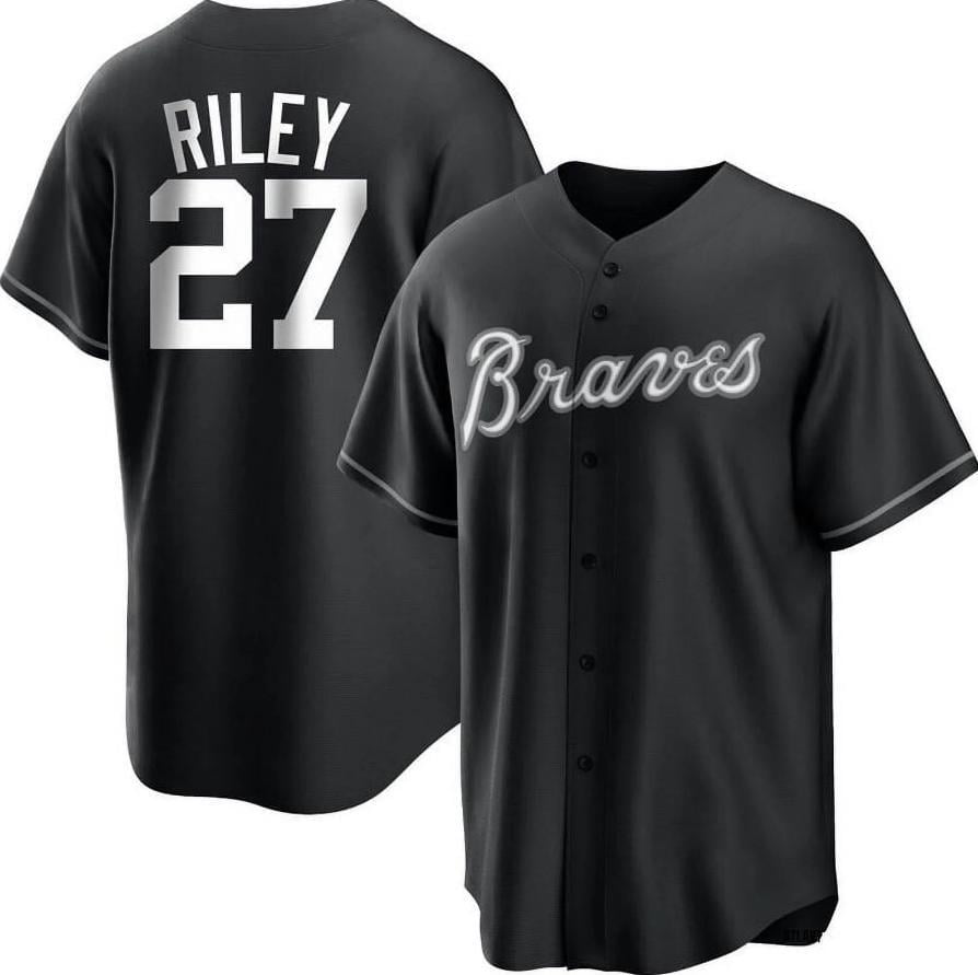 Baseball Jerseys for Men Youth Players-Braves-Austin-Riley-27 Classic ...