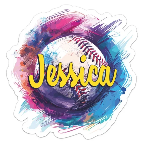 Baseball Jessica Sticker Phone Decal Water Bottle Stickers Car Decals ...