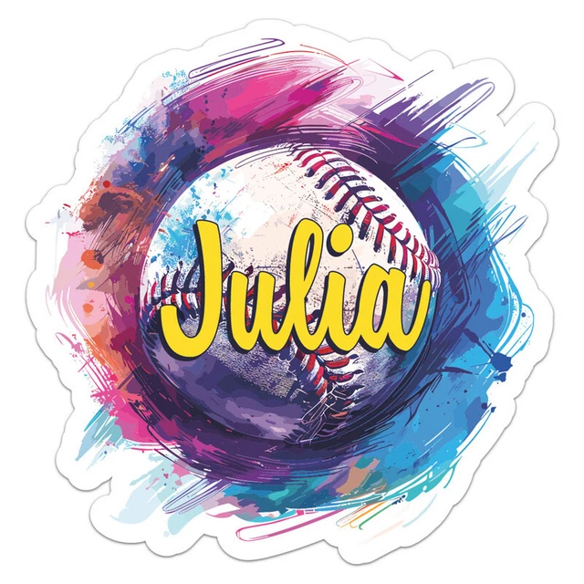 Baseball Julia Sticker Phone Decal Water Bottle Stickers Car Decals ...