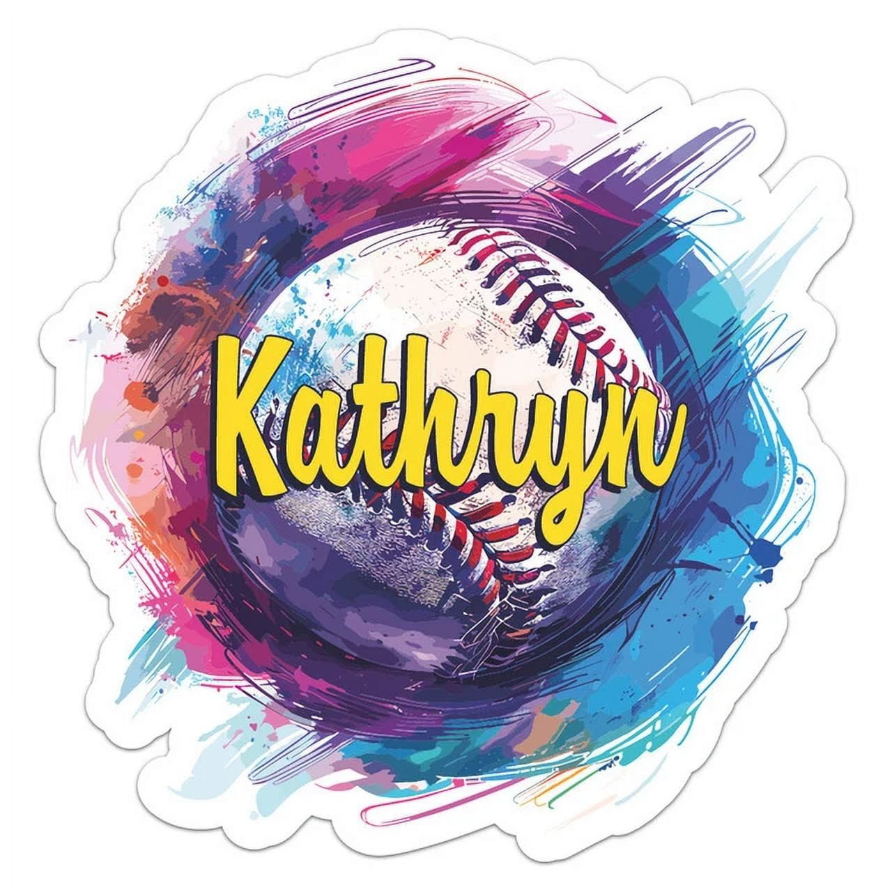 Baseball Kathryn Sticker Phone Decal Water Bottle Stickers Car Decals ...