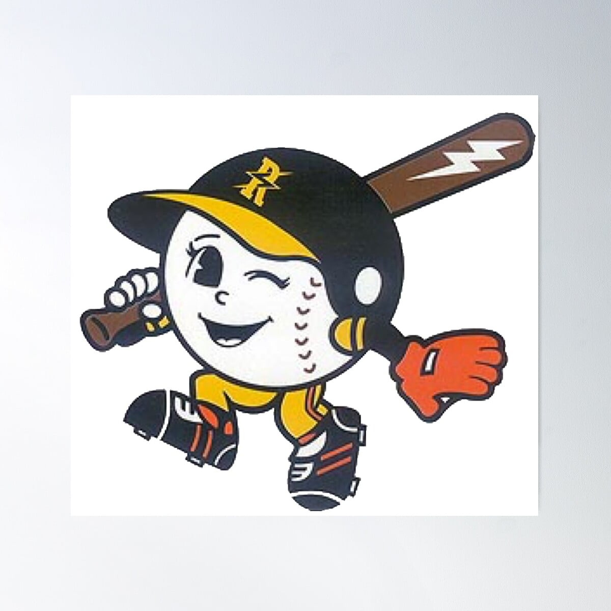 Baseball - Kbo - Jeonju Raiders Poster Wall Art, Modern Wall Decor For Living Room Bedroom ...