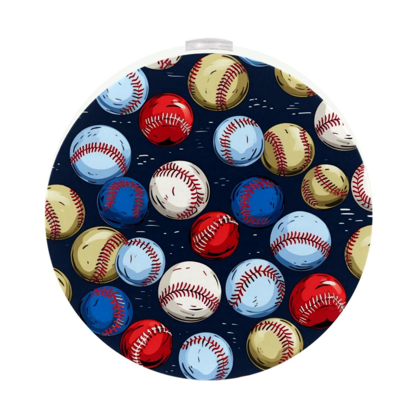 Baseball LED Round Night Light-2PCS: Bright and Energy Efficient ...