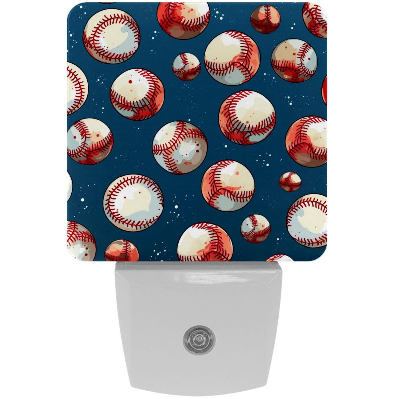 Baseball LED Square Night Light - Energy Efficient Plug-in Nightlight ...