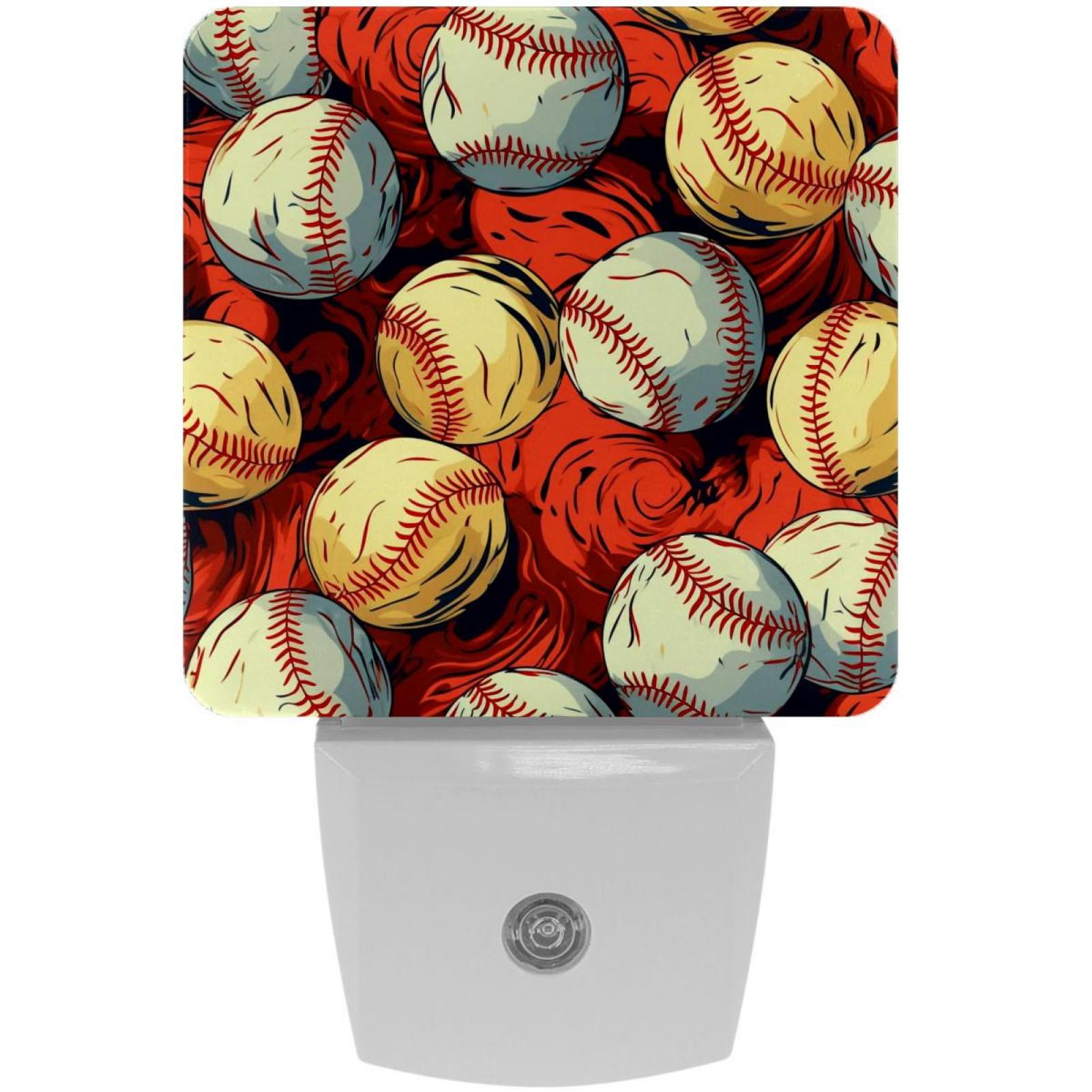 Baseball LED Square Night Lights- Modern and Energy Efficient Bedside ...