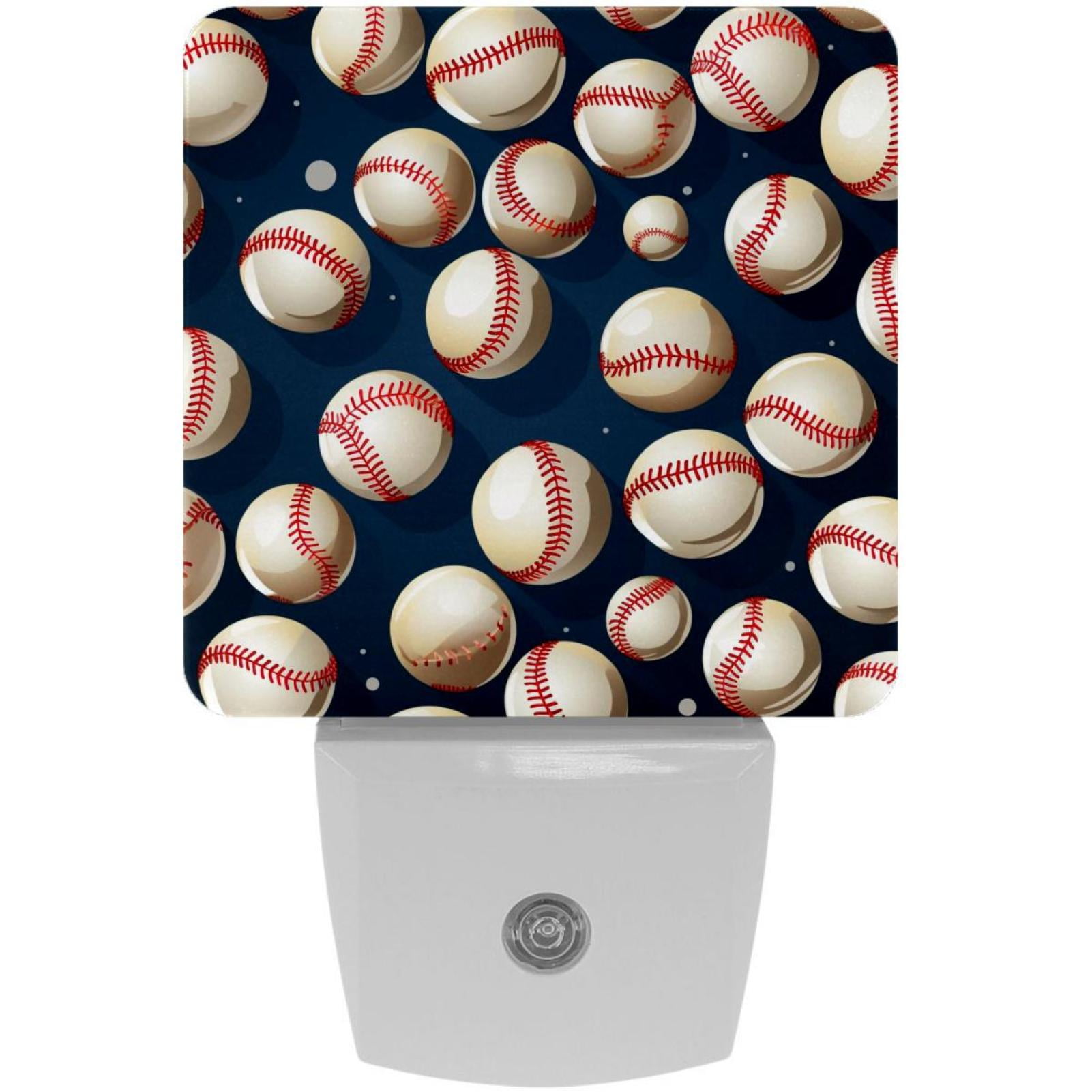 Baseball LED Square Night Lights- Modern and Energy Efficient Bedside ...