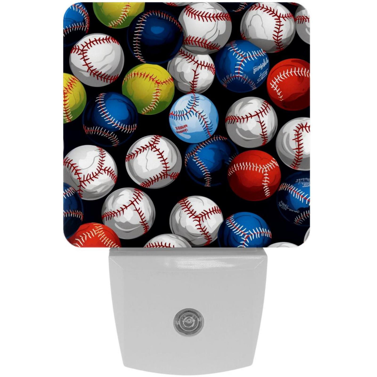 Baseball LED Square Night Lights - Modern and Versatile Plug-in ...