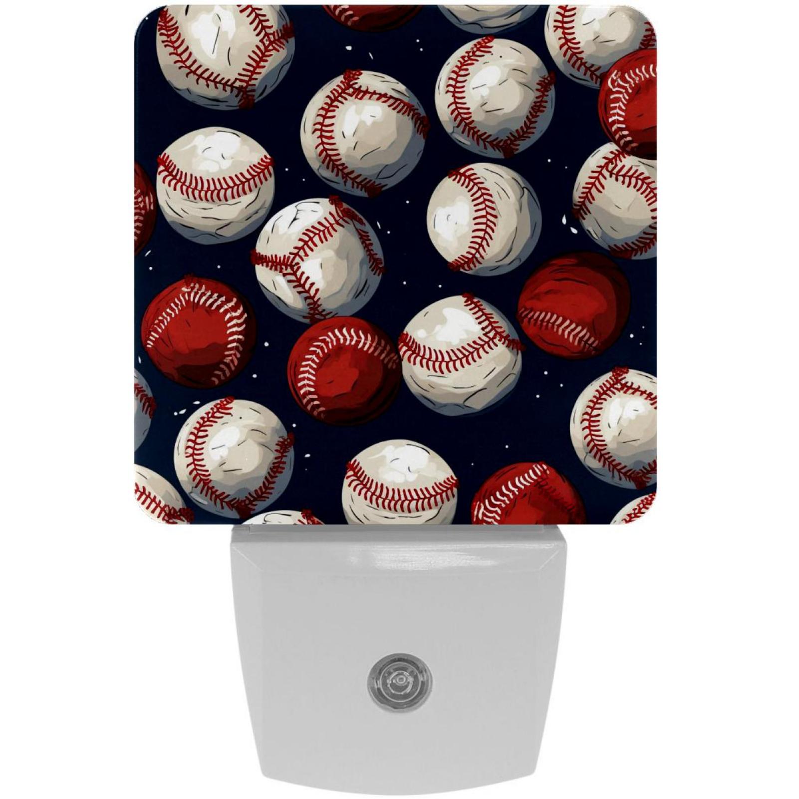 Baseball LED Square Night Lights - Portable and Stylish for Bedroom and ...
