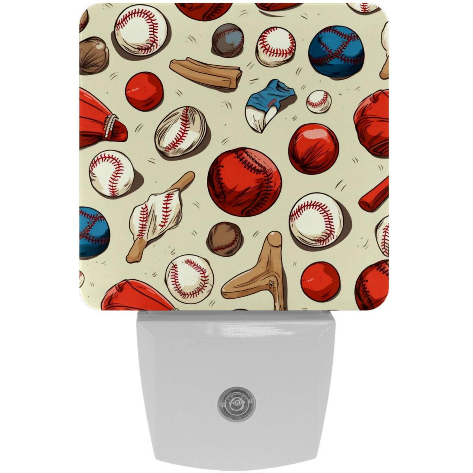 Baseball LED Square Night Lights - Small and Bright Illumination for ...