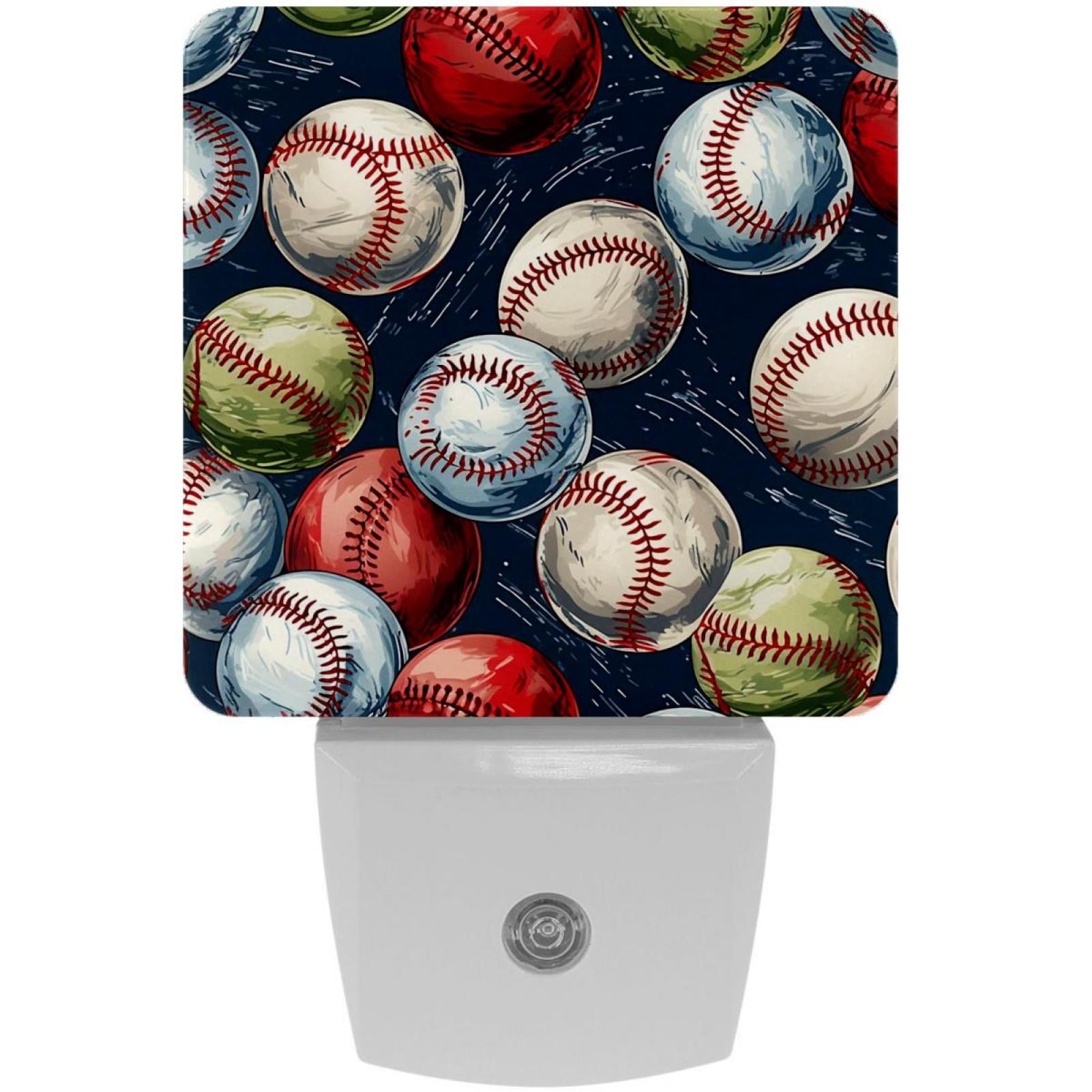 Baseball LED Square Night Lights - Small and Bright Illumination for ...
