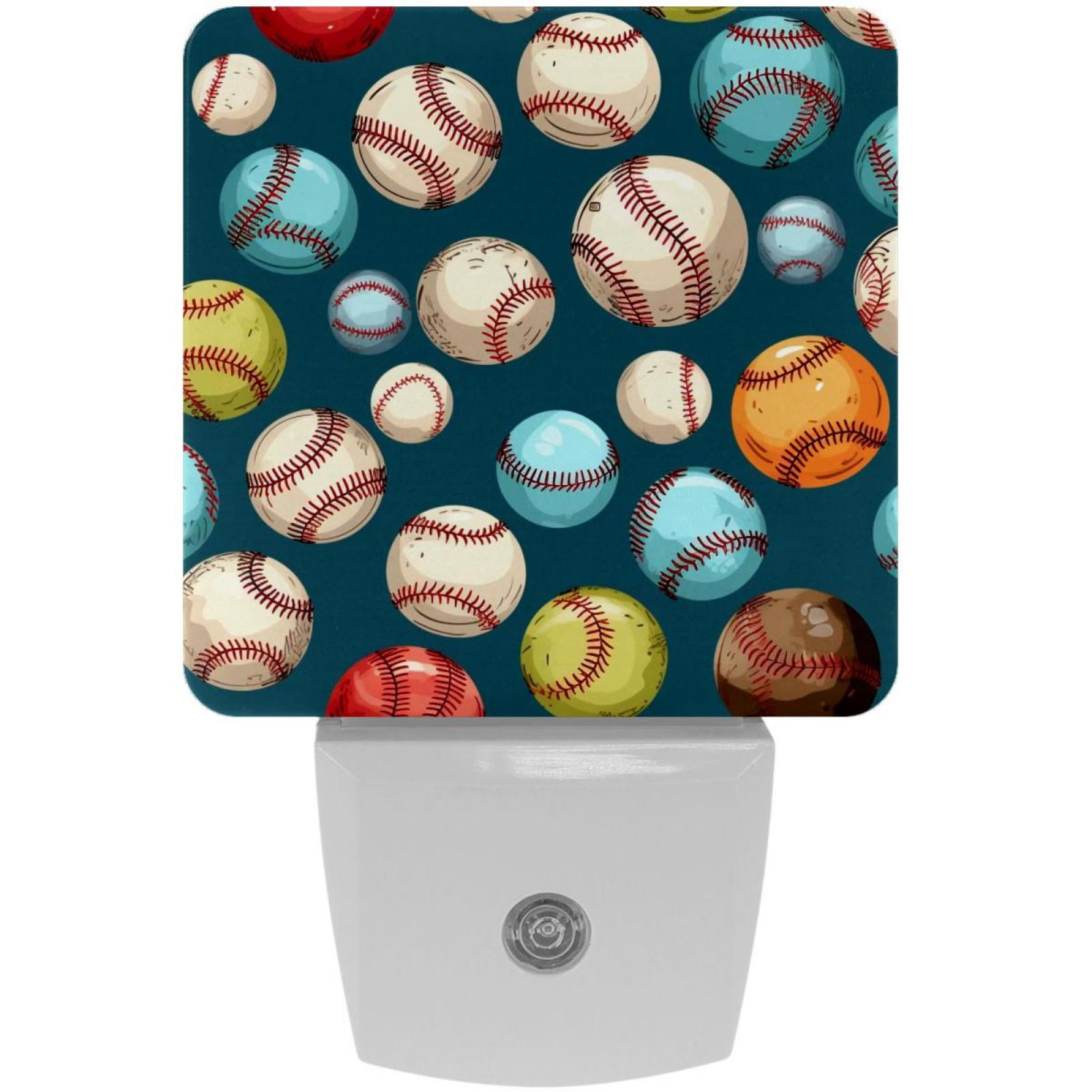 Baseball LED Square Night Lights with Motion Sensor - Modern and Energy ...