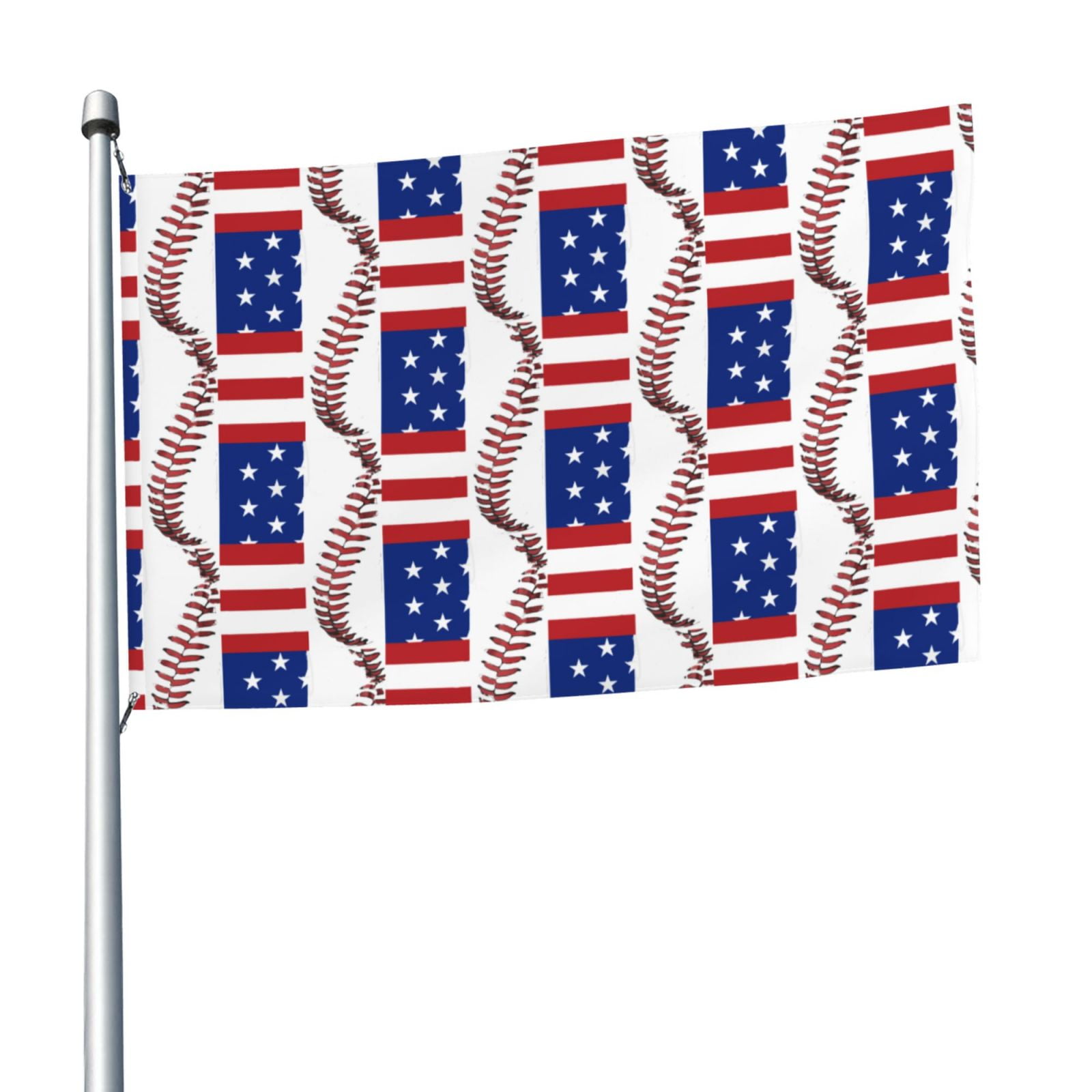 Baseball Lace Flag Flag 5x8 Ft Print Vivid Color Light-Weighted Flags ...