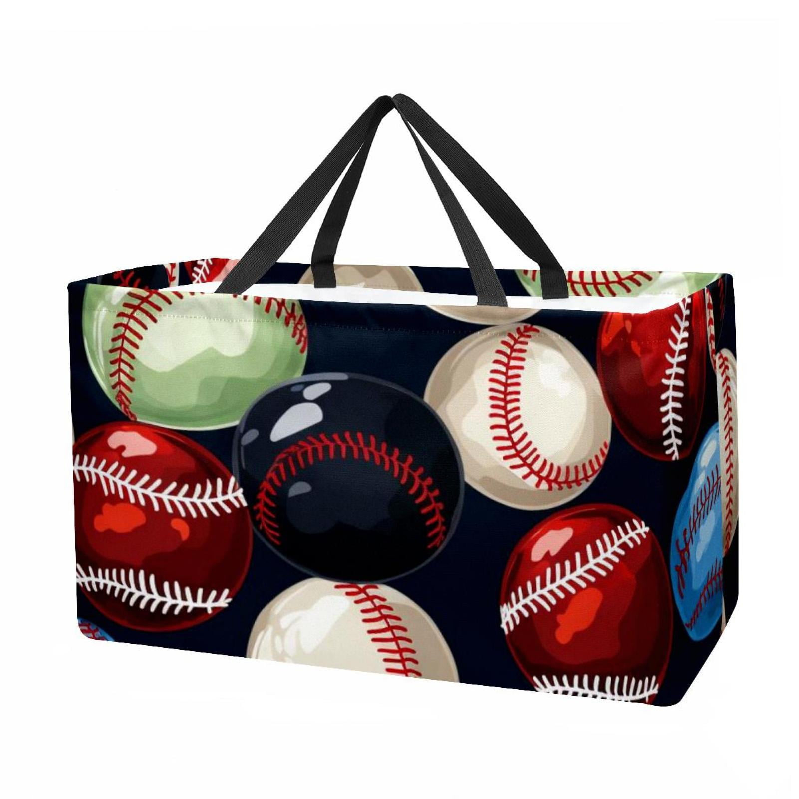Baseball Large Capacity Reinforced Oxford Cloth Storage Bin - Reusable ...