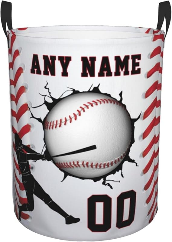 Baseball Laundry Basket Personalized Laundry Hamper with Name Custom ...