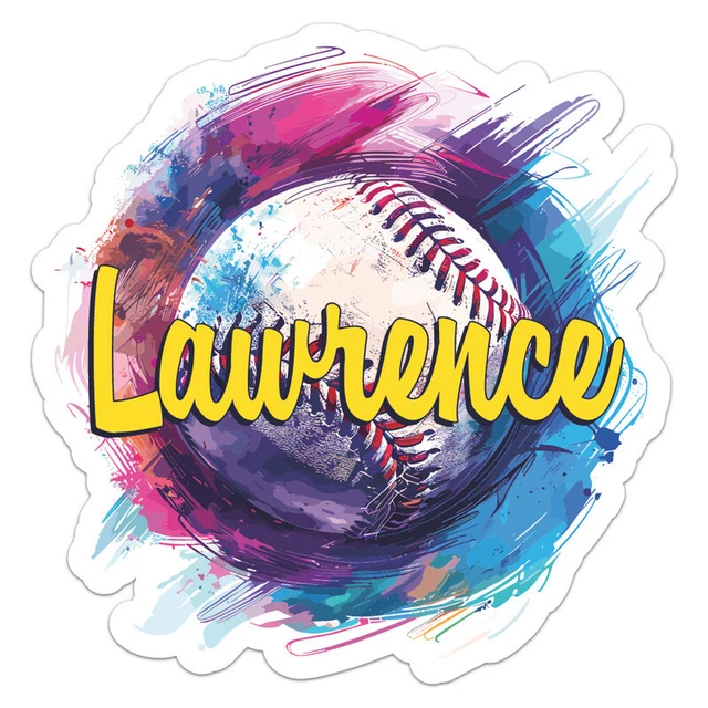 Baseball Lawrence Sticker Phone Decal Water Bottle Stickers Car Decals ...