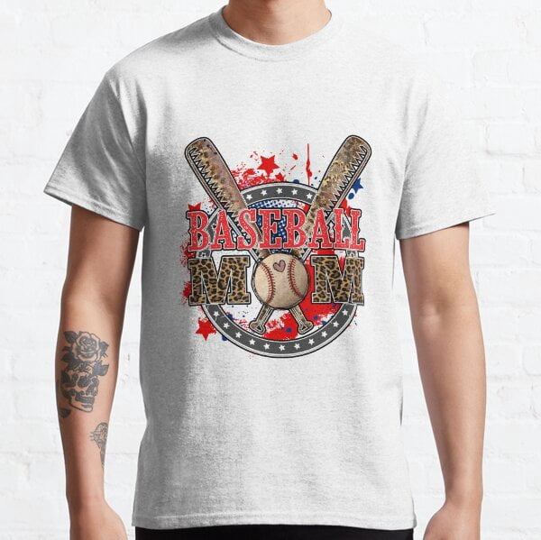 Baseball Leopard Sport Mama Life Shirt Retro Mom Shirt T-shirt Design ...