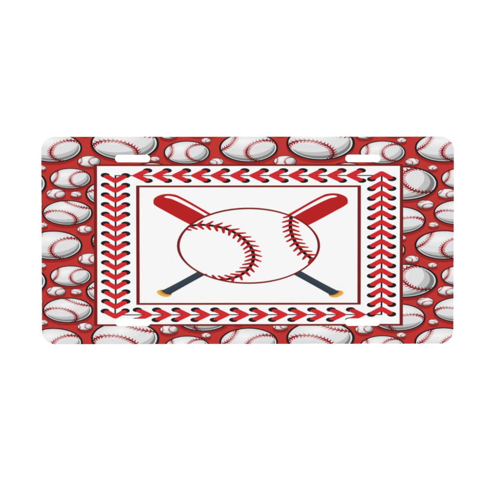 Baseball On Fire Plate Baseball Burning In Fire License Plate Front ...