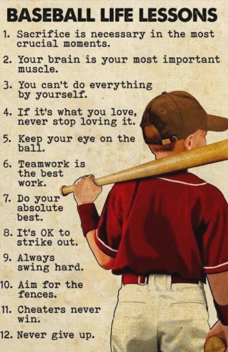 Baseball Life Lessons Poster Canvas Wall Art Posters For Room Aesthetic ...