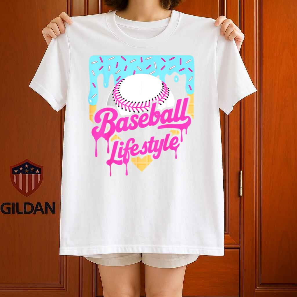 Baseball Life Lifestyle Home Plate Ice Cream Drip Youth Adult Graphic ...