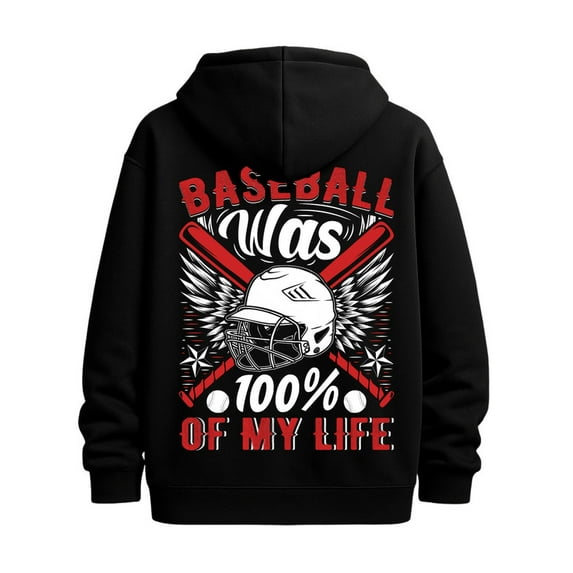 Baseball Life hoodies mens graphic hoodies black Casual Classic Design ...