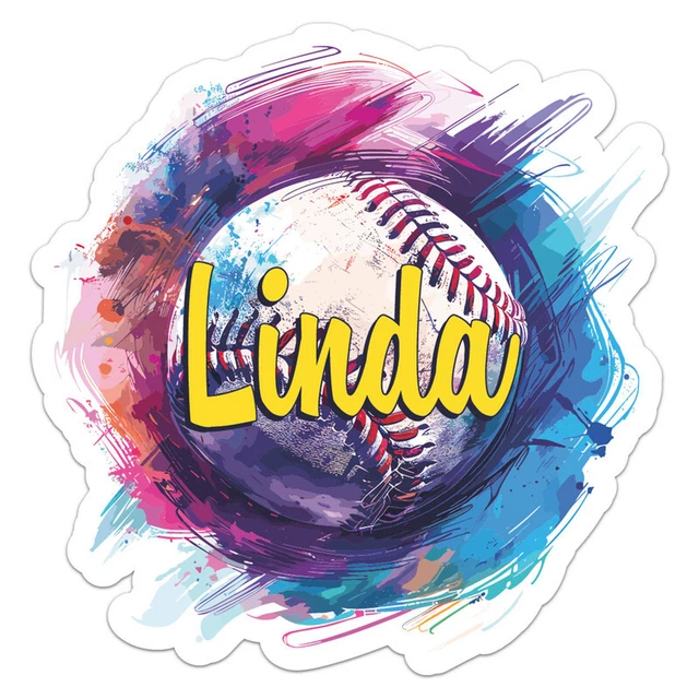 Baseball Linda Sticker Phone Decal Water Bottle Stickers Car Decals ...