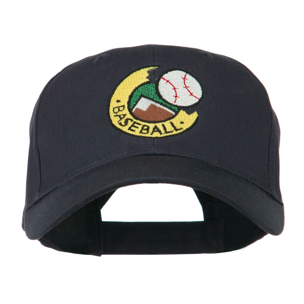 Baseball Logo Embroidery Cap - Navy OSFM - Walmart.com