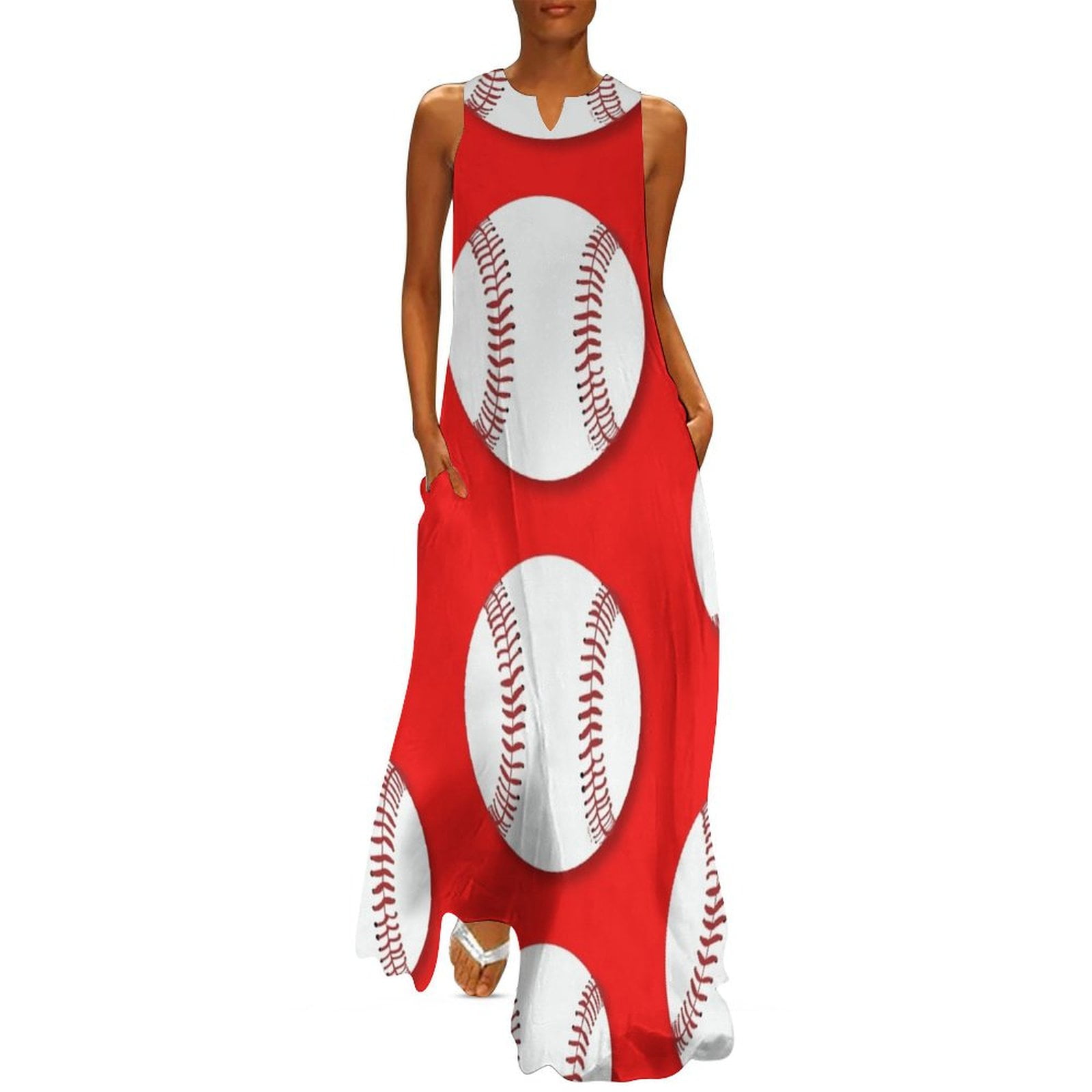 Baseball Long Dress Eving dresses dresses summer woman02 Dress ...