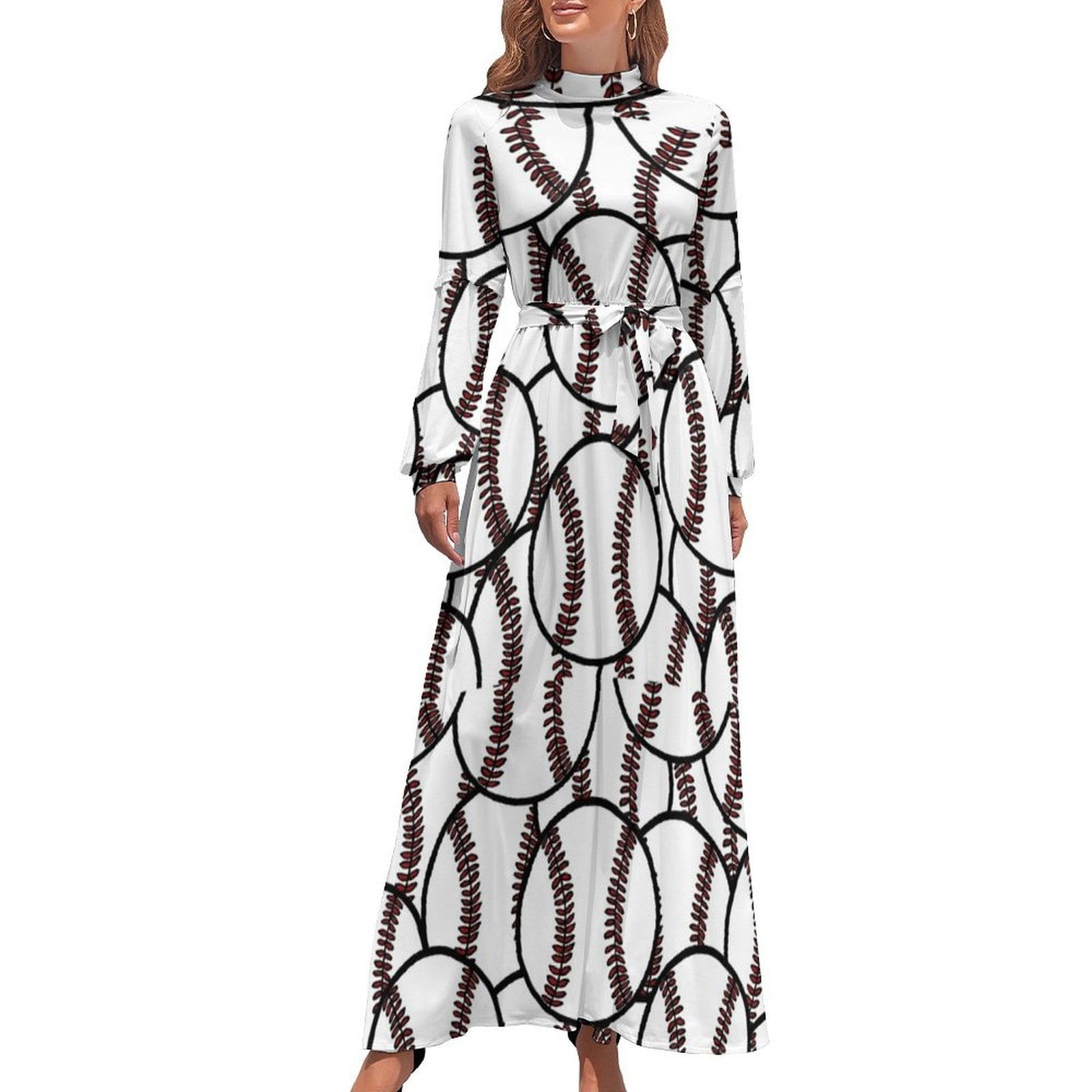 Baseball Long Dress festival outfit women Dress women Woman's evening ...