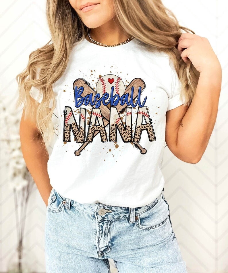 Baseball Lover Nana Shirt Baseball Game Grandma Shirt Baseball Nana ...