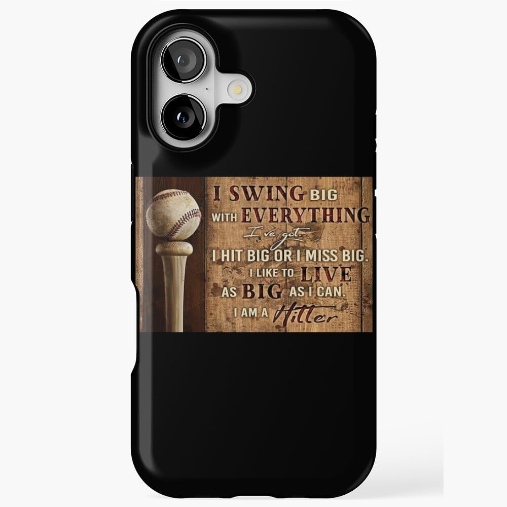 Baseball Lover Swing Big Quote Gift Phone Case for iPhone 17 16 15 14 ...
