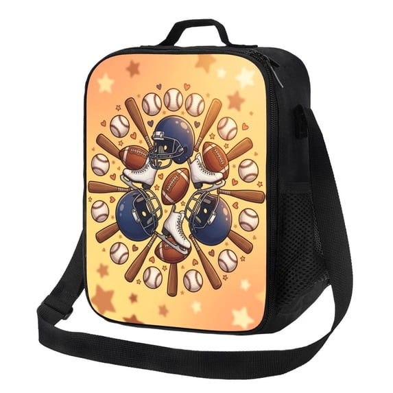 Baseball Lunch Bag Insulated Leakproof Thermal Lunch Bag With ...
