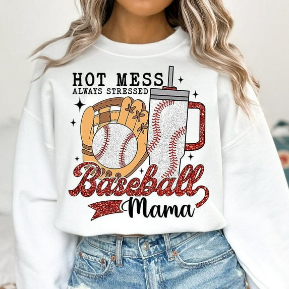 Baseball Mama Boujee Baseball Design, Sports Glitter Baseball Baseball ...