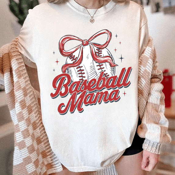 Baseball Mama Bow Graphic Sweatshirt - Walmart.com
