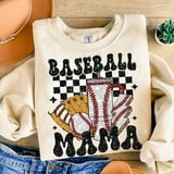 Baseball Mama Glitter Baseball Design, Retro Sports Baseball Mom Game ...
