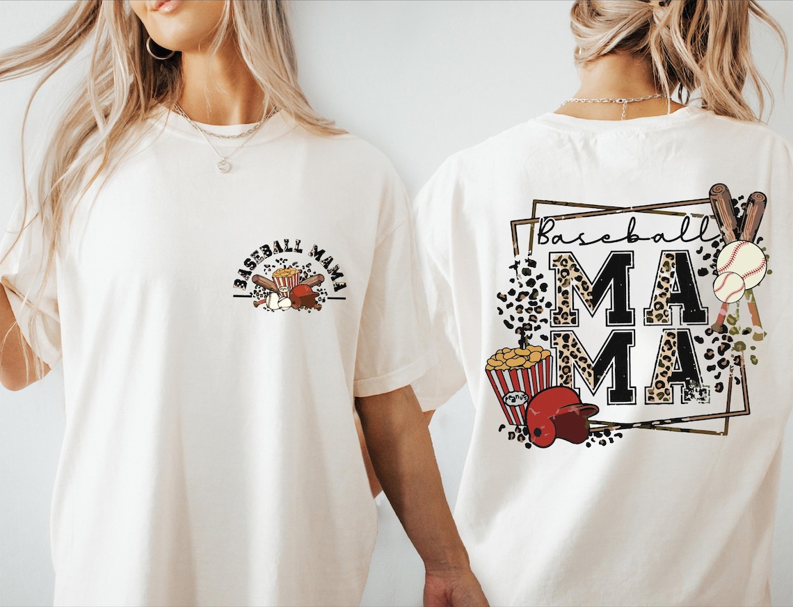 Baseball Mama Shirt, Baseball Mom Leopard Tee, Baseball Mom Sweatshirt ...