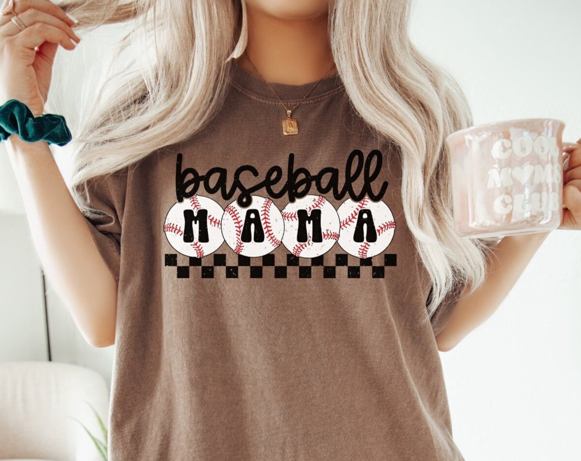 Baseball Mama Shirt Checkered Mama Shirt Mothers Day Gift Sports Mom ...