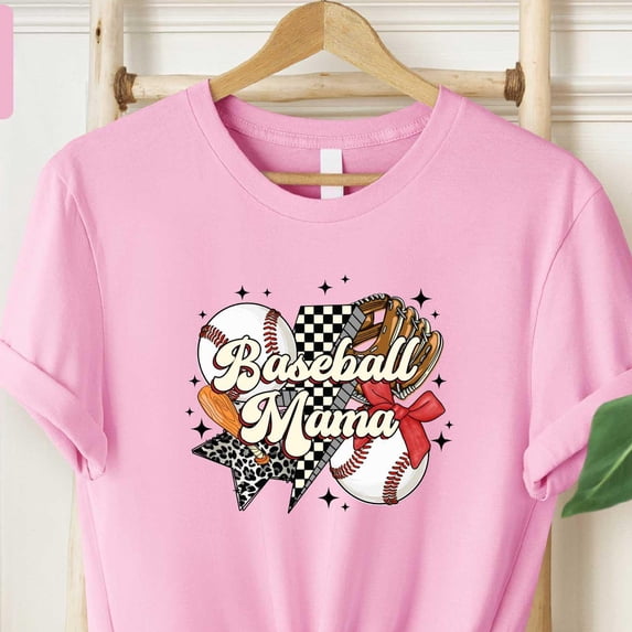 Baseball Mama Shirt Cute Sports Mom Tee Game Day Baseball Shirt ...