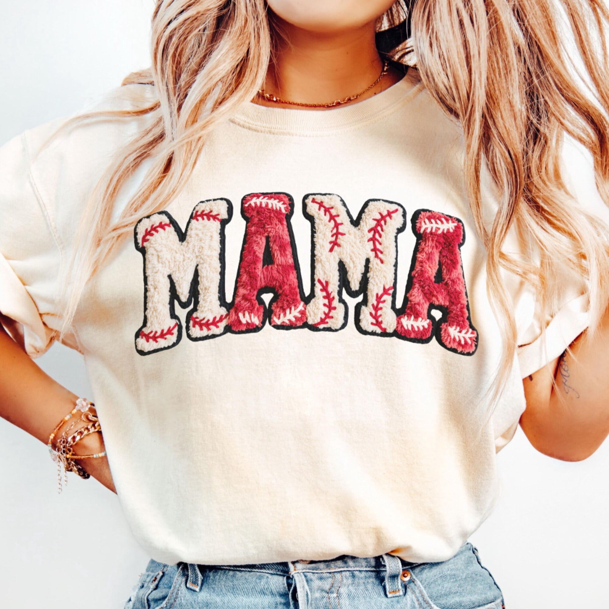 Baseball Mama Shirt Faux Yarn Baseball Mom Shirt Gift for Baseball Mom ...
