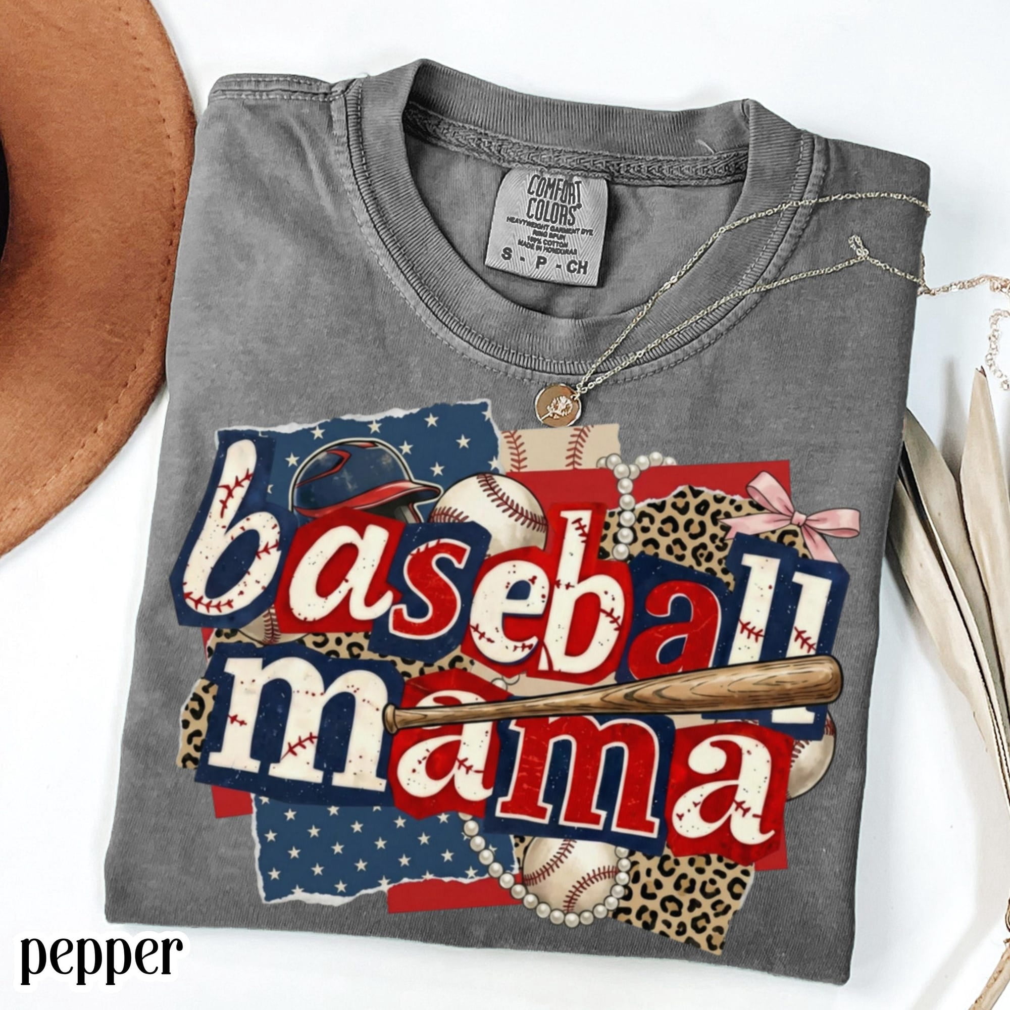 Baseball Mama Shirt Patriotic Game Day Mom Tee Cute Sports Mom TShirt ...
