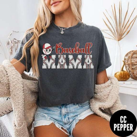 Baseball Mama Shirt, T-ball Mom Shirt, Cute Mama Baseball Tee, Mothers ...