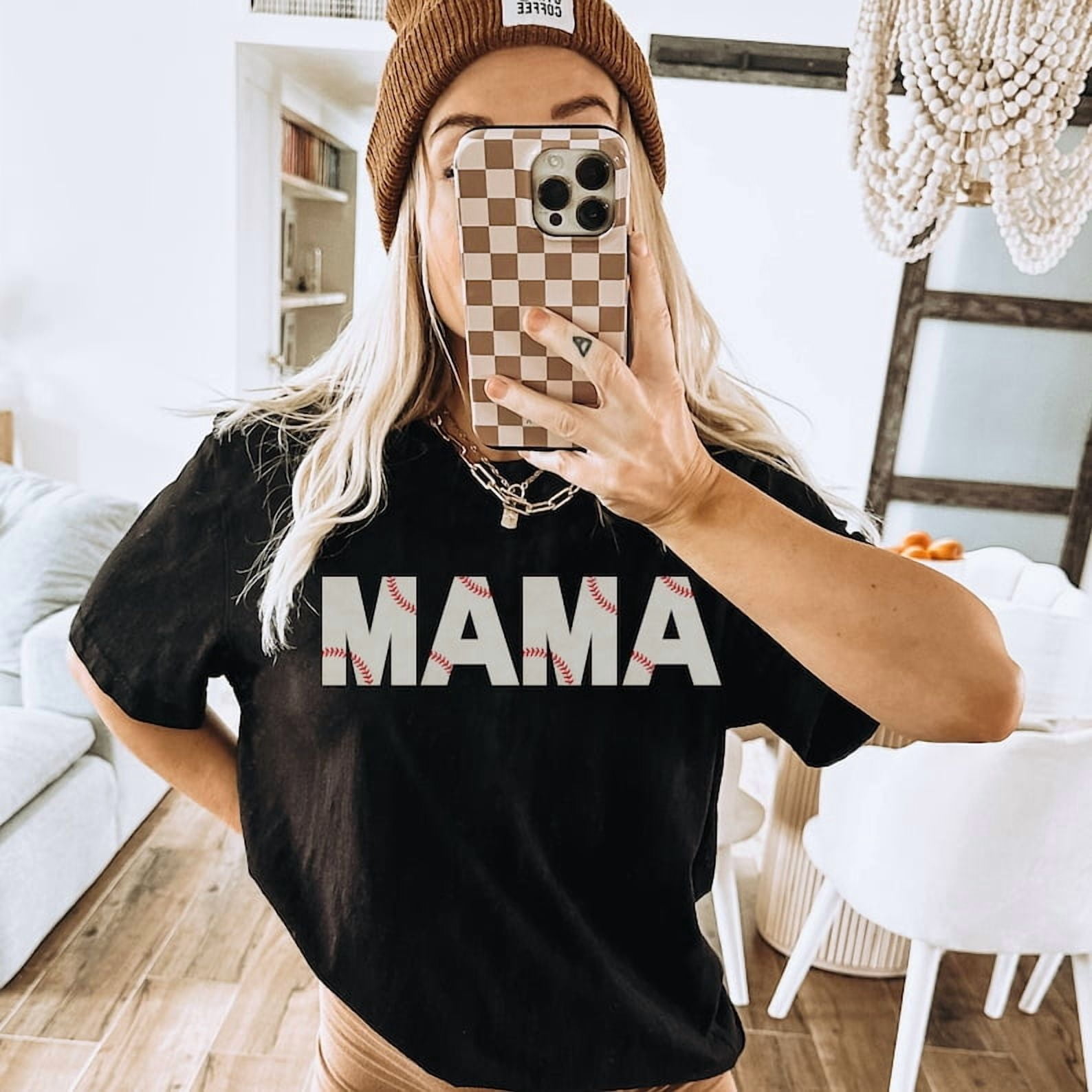 Baseball Mama Softball Game Day Tball Mom Season T-Ball Mommy Oversized ...