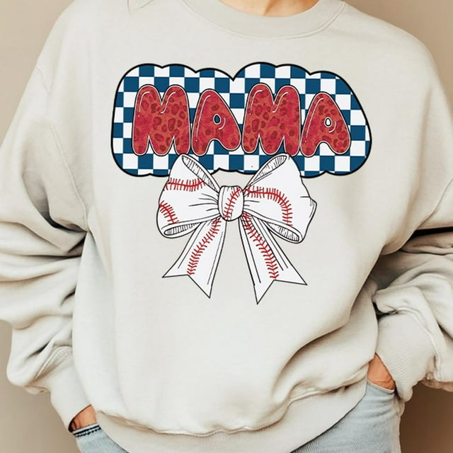 Baseball Mama Sweatshirt, Game Day Pullover, Glitter Baseball Spirit ...