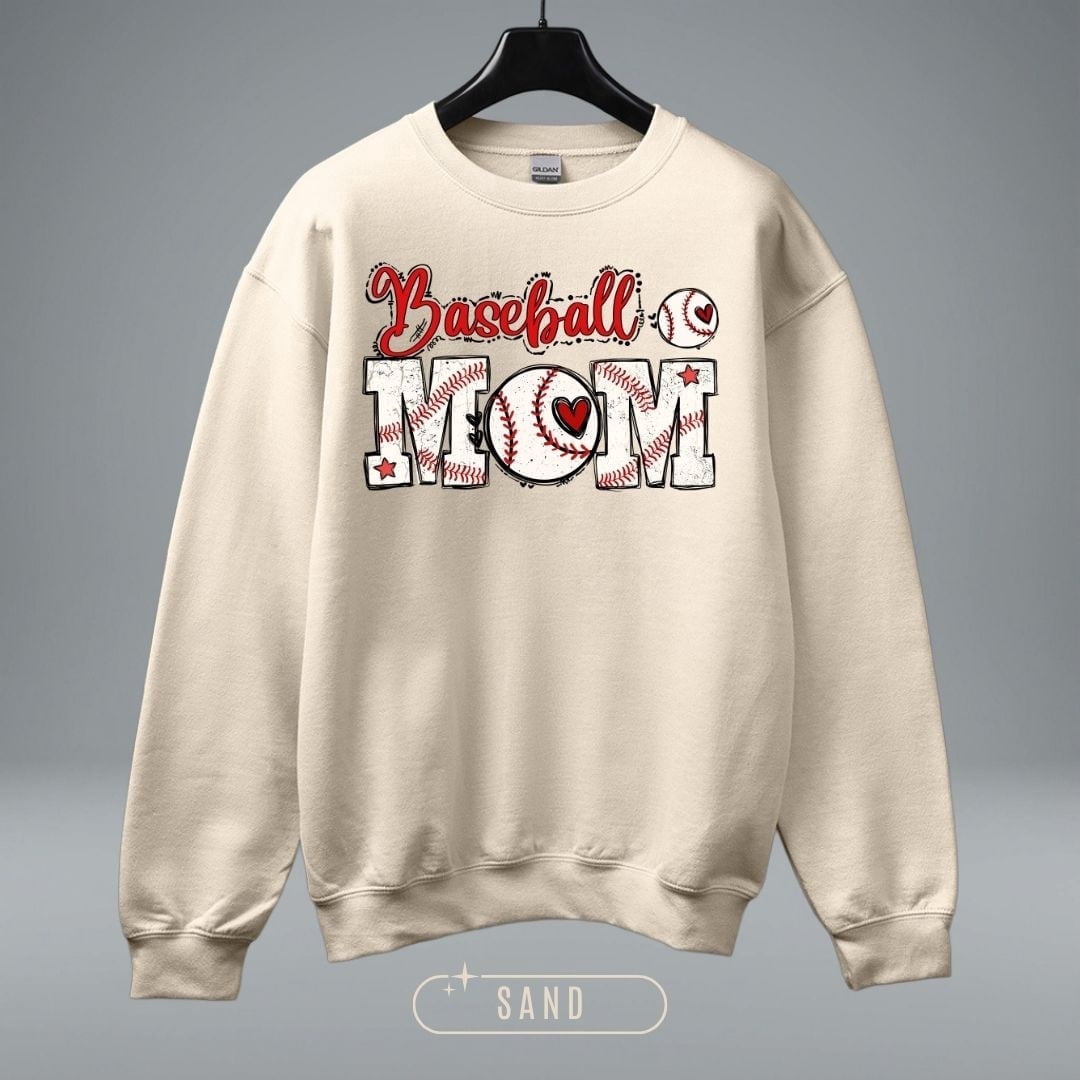 Baseball Mama Sweatshirt, Retro Baseball Mom Sweater, Baseball Game Day ...
