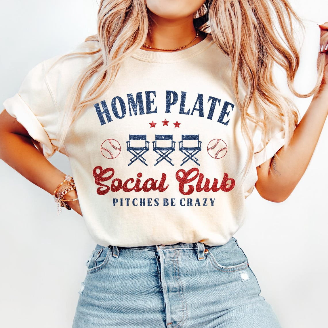 Baseball Mama T-Shirt: Home Plate Social Club, Baseball Mom Shirt All ...